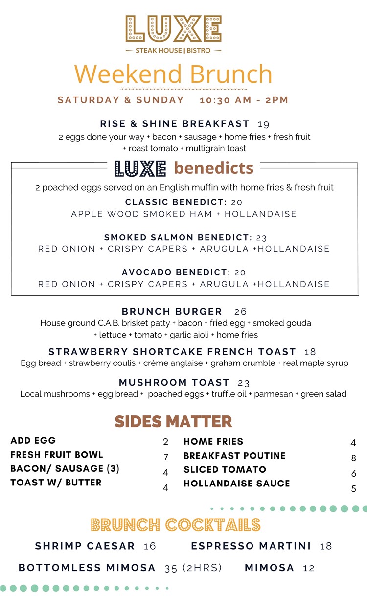 Brunch Menu